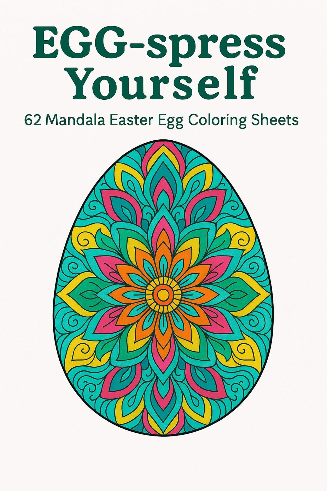Easter Egg Mandala Coloring Pages: 62 Designs (digital Download) - Etsy