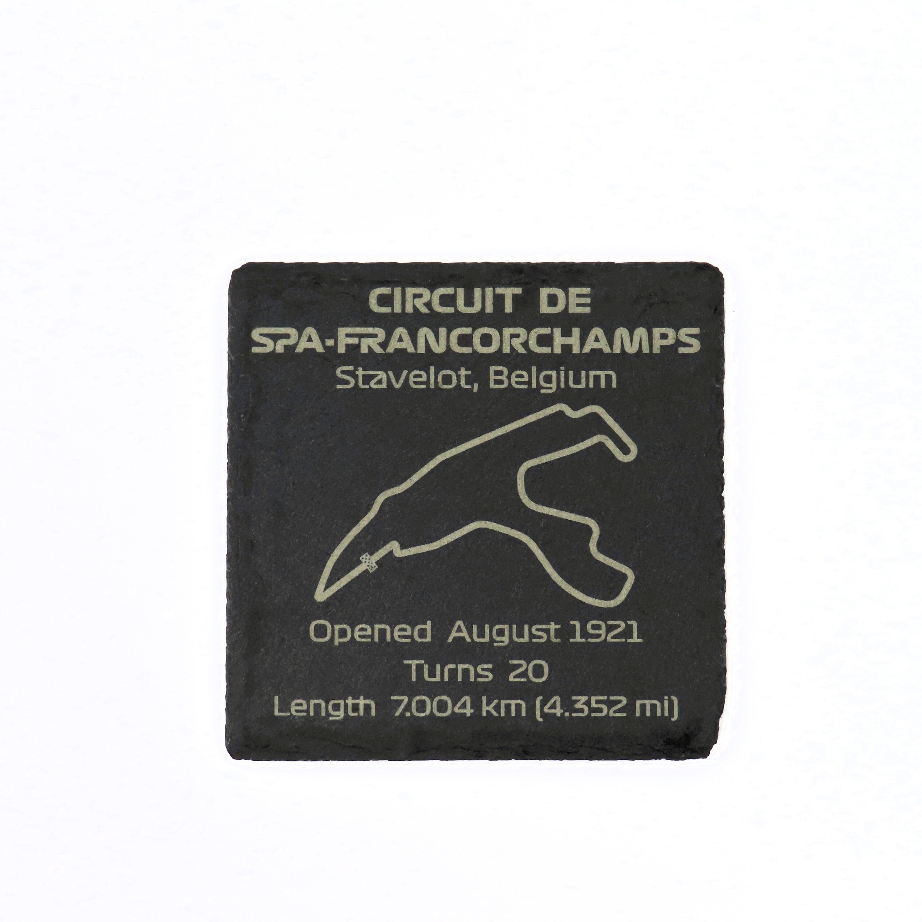 Set of Formula 1 F1 Race Track Slate Coasters, Square 4 Stone Coasters ...