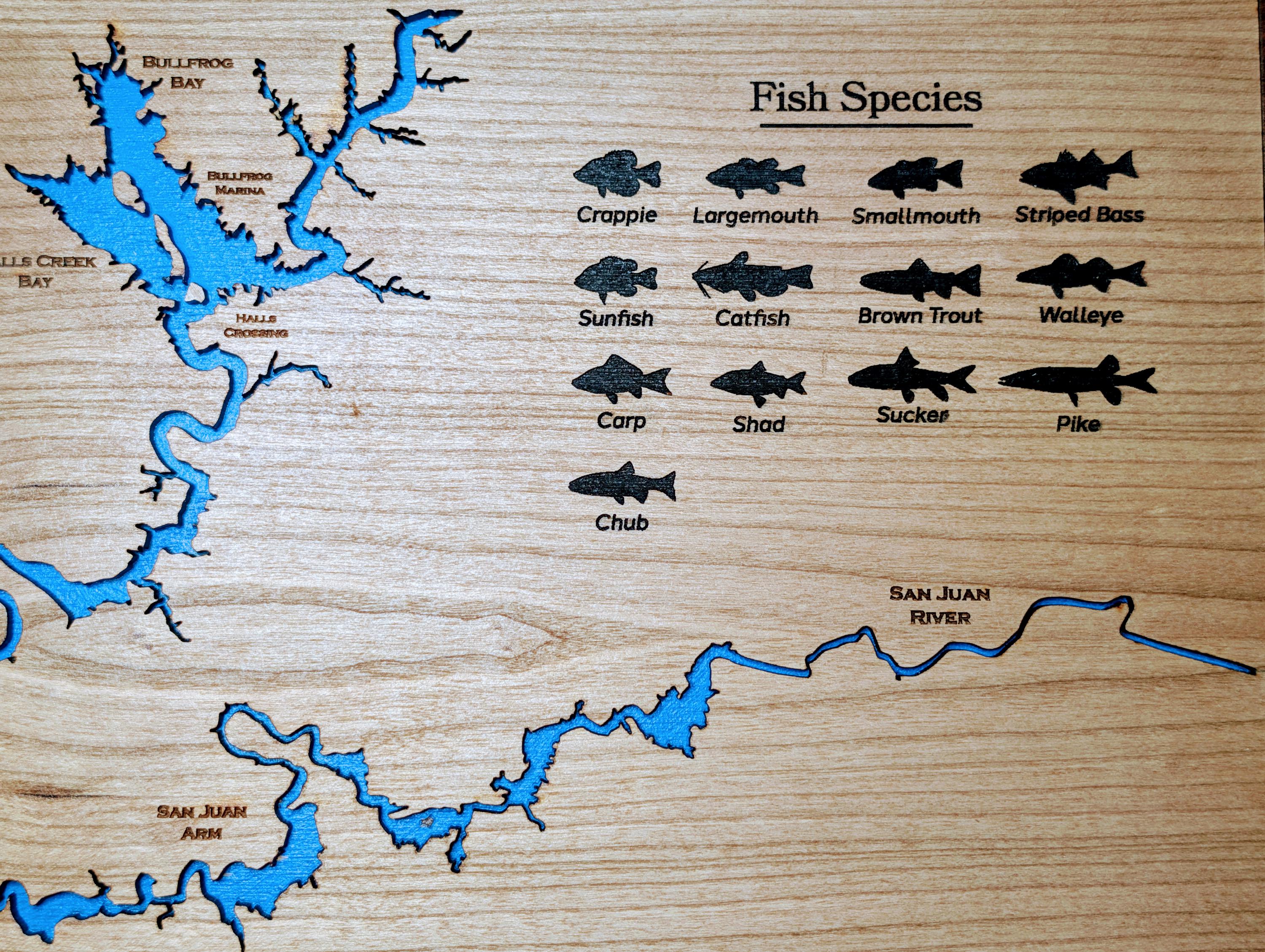 Multi-layer Wood Map of Lake Powell - Home Decor - Wall Hanging - Etsy