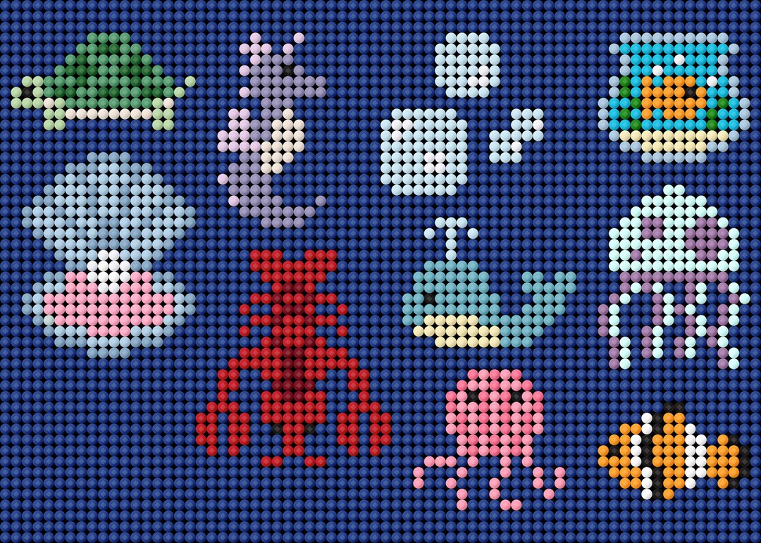 Ocean Animals Bundle - (download Only) Diamond Art Painting PDF ...