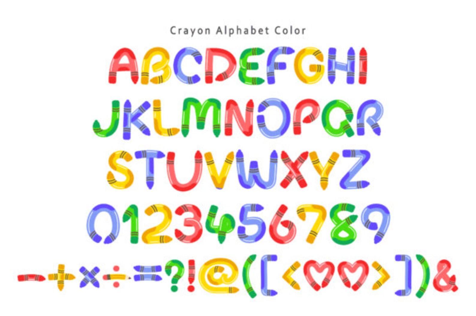 Crayon Alphabet Font | Alphabet | Crayon Inspired Font | Crayon ...