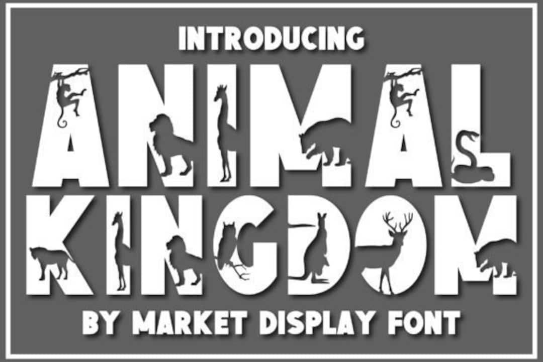 Animalkingdom Font | Animal Kingdom Inspired Font | Animalkingdom ...