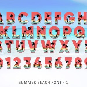 Summer Beach Font | Summer Inspired Font | Summer Text | Summer Font ...