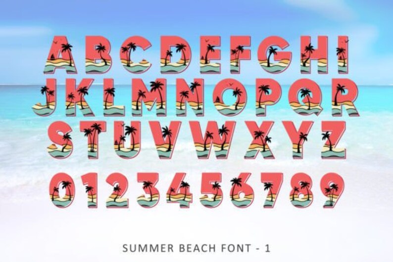 Summer Beach Font | Summer Inspired Font | Summer Text | Summer Font ...