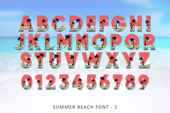 Summer Beach Font | Summer Inspired Font | Summer Text | Summer Font ...