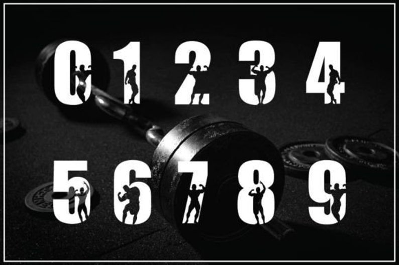 Gym Font | Gym Inspired Font | Gym Text | Workout Font | Workout | Gym ...