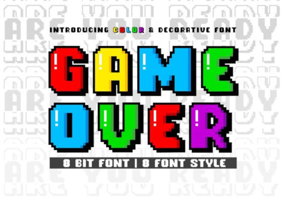 Game Over Font | Game Over Inspired Font | Game Font | Fun Font | Games ...