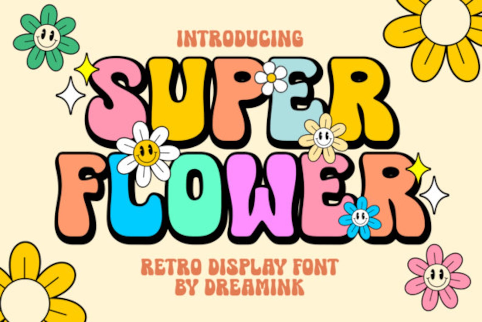 Super Flower Font | Flower Font | Flower Text | Flower Themed Text ...