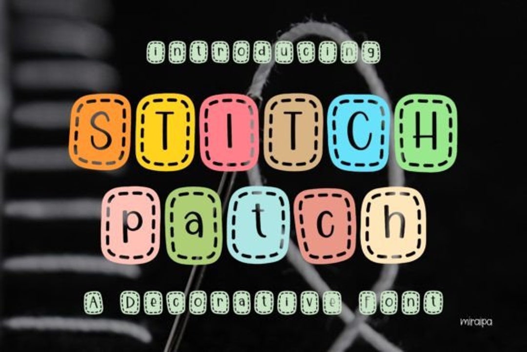 Stitch Patch Font | Stitch Font | DIY Font | Stitch Text | Font ...