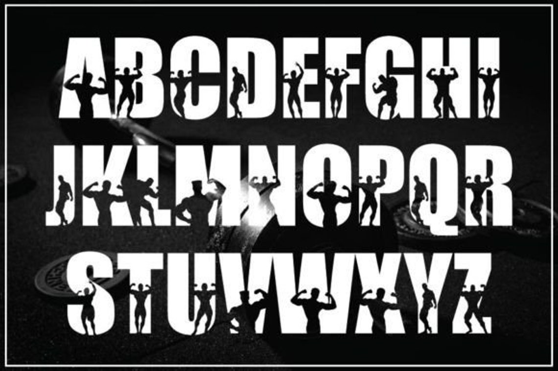 Gym Font | Gym Inspired Font | Gym Text | Workout Font | Workout | Gym ...