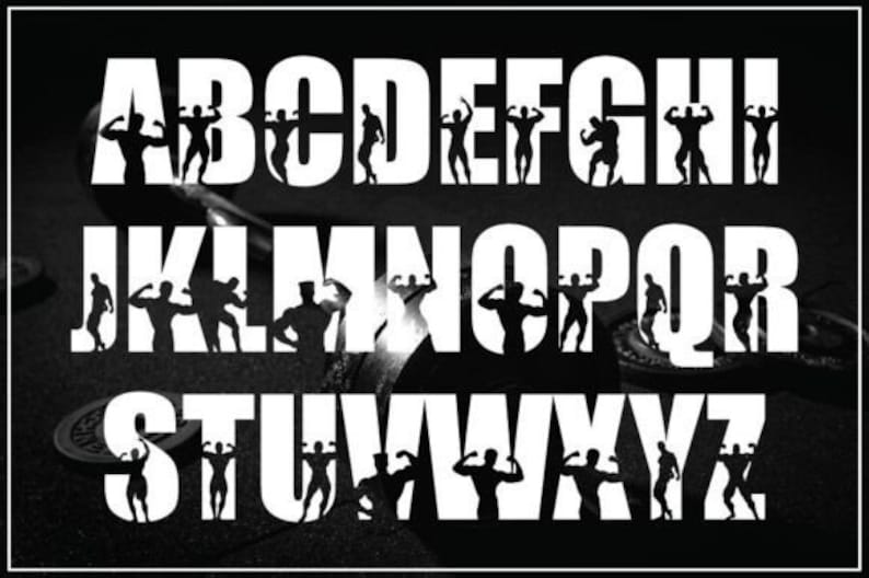 Gym Font | Gym Inspired Font | Gym Text | Workout Font | Workout | Gym ...