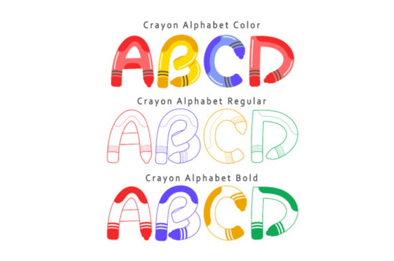 Crayon Alphabet Font | Alphabet | Crayon Inspired Font | Crayon ...