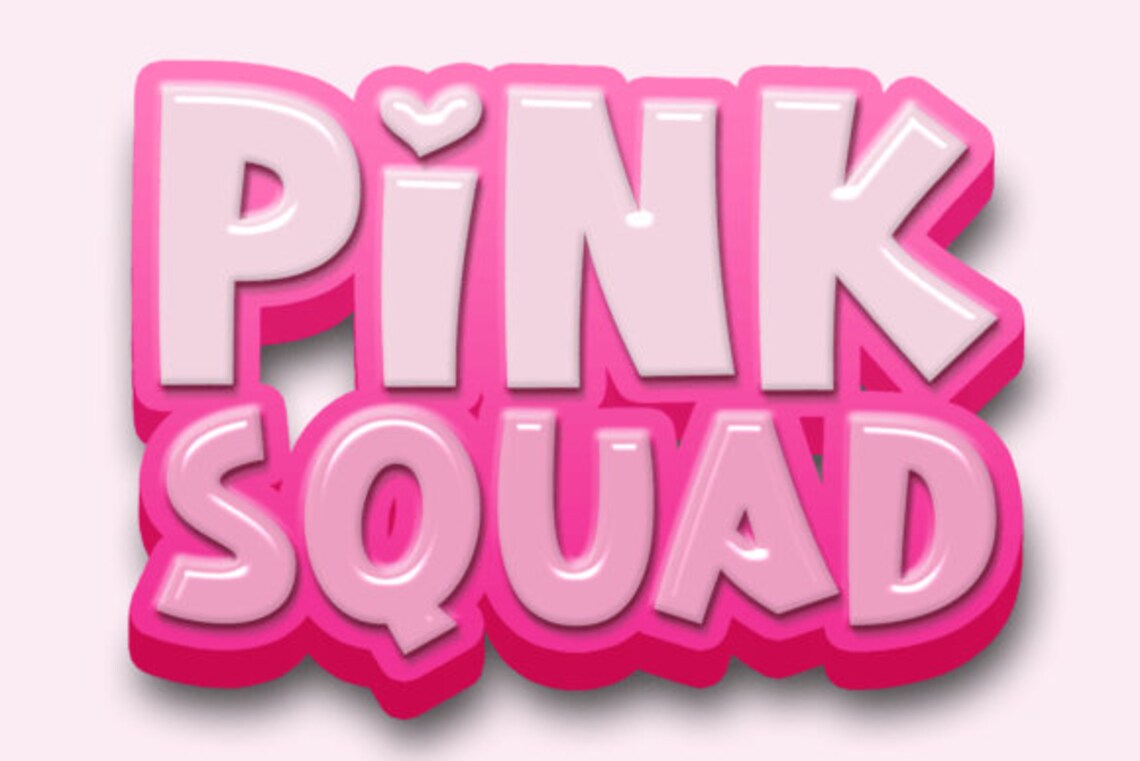 Pink Squad Font | Pink Text | Pink Font | Pink Themed Font | Fun Font ...