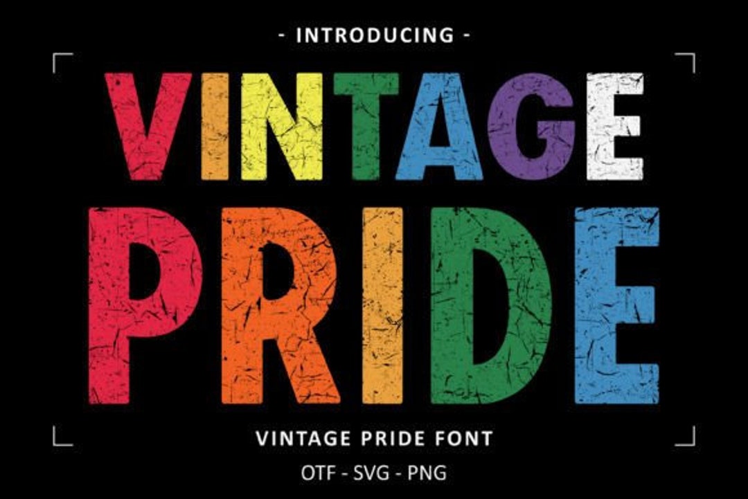 Vintage Pride Font | Vintage Pride Inspired Font | Pride Month | Pride ...