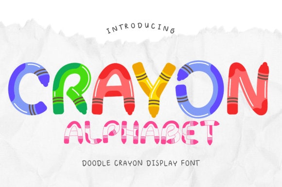 Crayon Alphabet Font | Alphabet | Crayon Inspired Font | Crayon ...