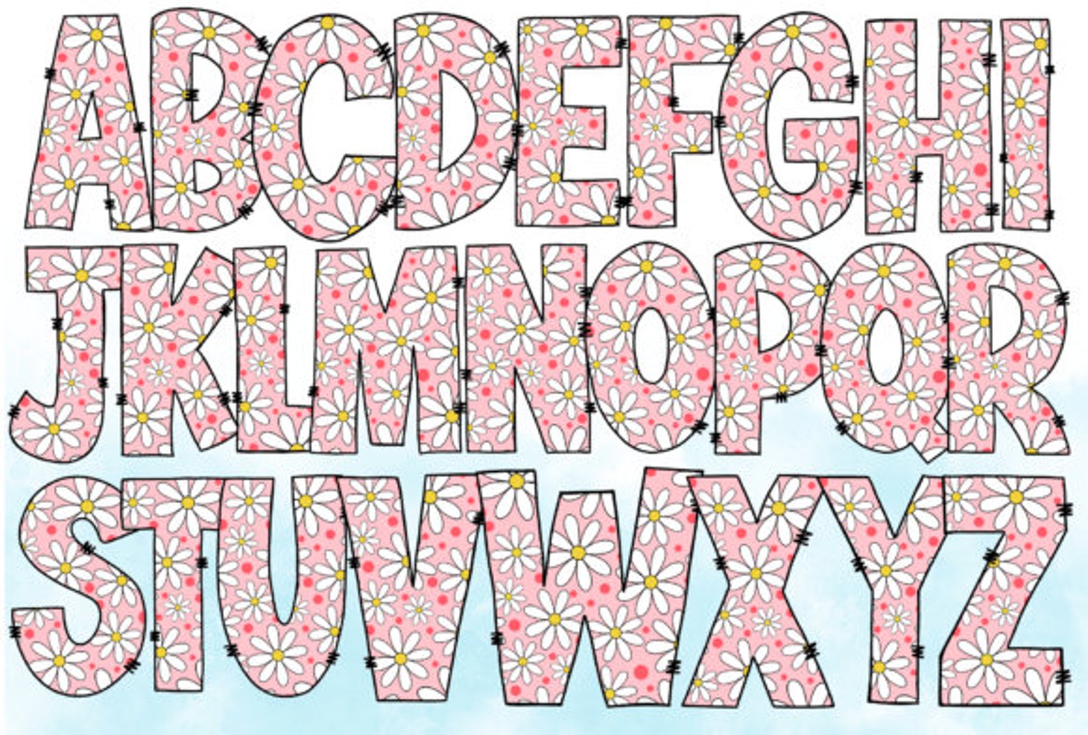 Daisy Font | Daisy Inspired Font | Font | SVG | Daisy Text | Digital ...