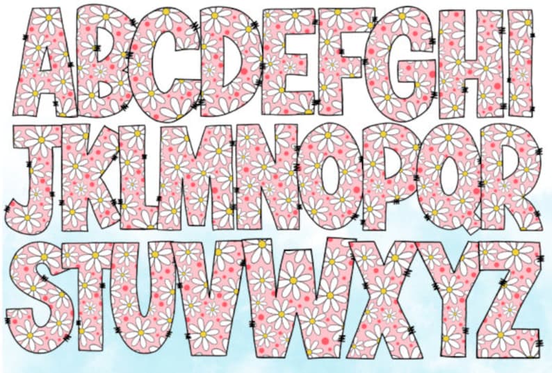 Daisy Font | Daisy Inspired Font | Font | SVG | Daisy Text | Digital ...