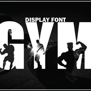 Gym Font | Gym Inspired Font | Gym Text | Workout Font | Workout | Gym ...