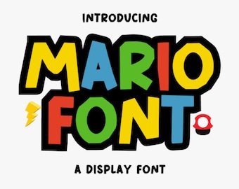 Super Font Alphabet Super Mario Inspired Font Supertext Super Mario ...