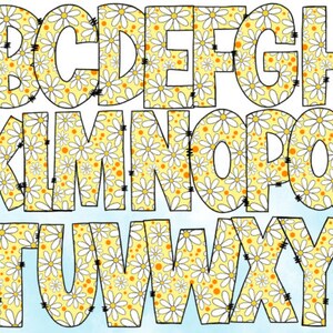 Daisy Font | Daisy Inspired Font | Font | SVG | Daisy Text | Digital ...