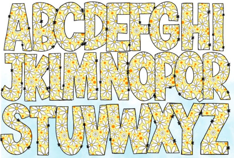 Daisy Font | Daisy Inspired Font | Font | SVG | Daisy Text | Digital ...