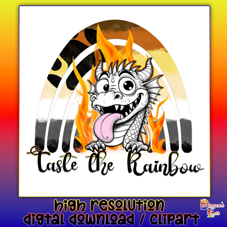 Dragon PRIDE Support Flag Colors Digital Download / Clip Art / Bear ...