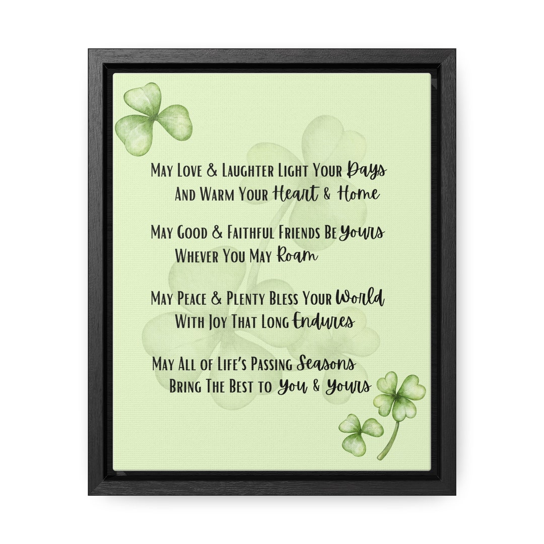 Irish Blessing Gallery Canvas Wrap 8x10 / Irish Wall Art / Irish Gift ...