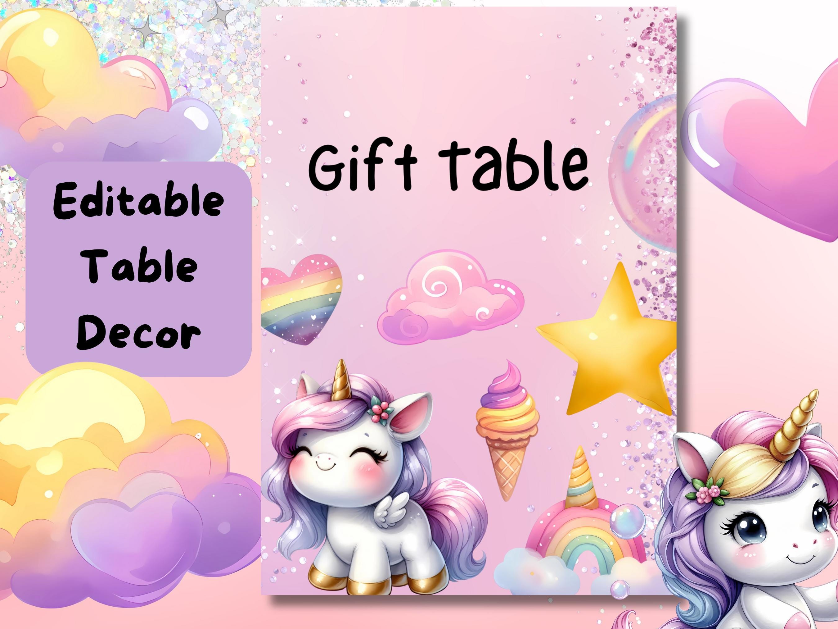 Editable Unicorn Birthday Invitation, Pastel Rainbow Party (digital ...
