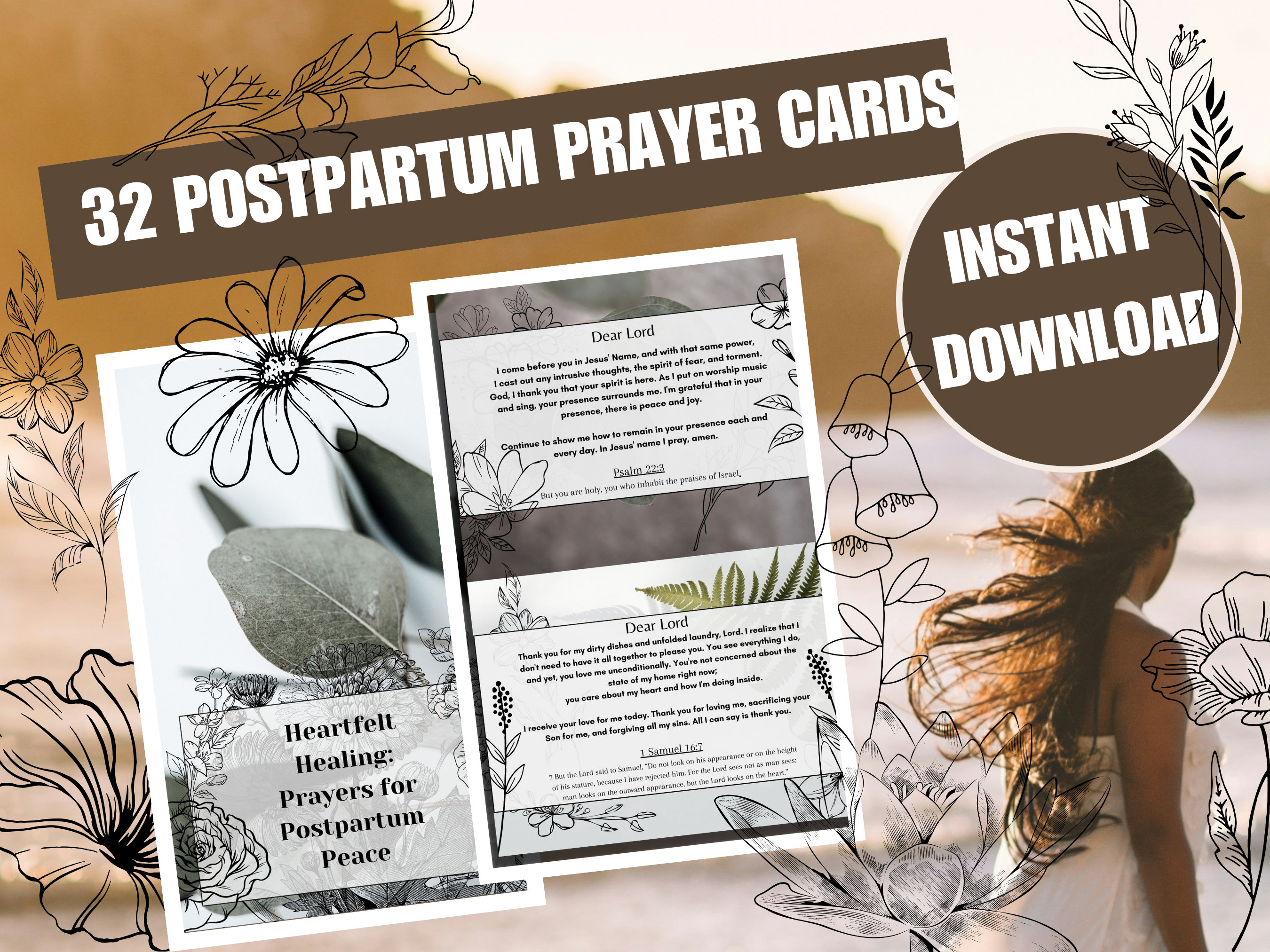 Postpartum Prayer Cards Inspirational Powerful Prayers to Support ...