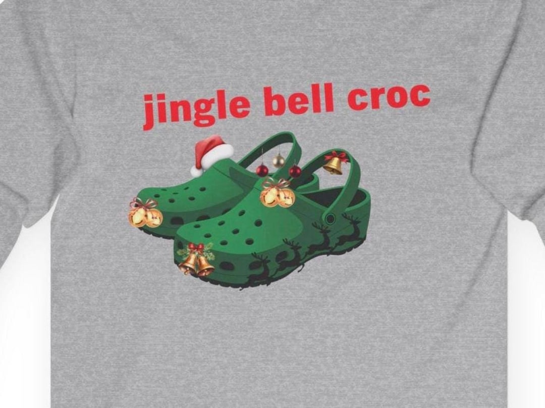 Jingle Bell Croc Christmas Shoe Pun Long Sleeve - Etsy