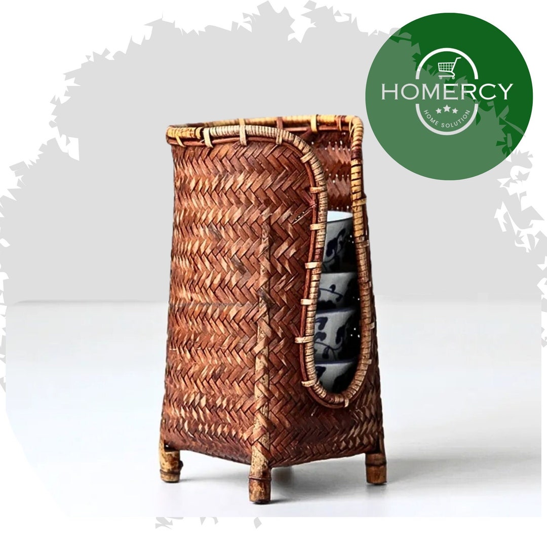 Bamboo Tea Cup Organizer | Tea Cup Storage up to 4-6 Cups - Etsy
