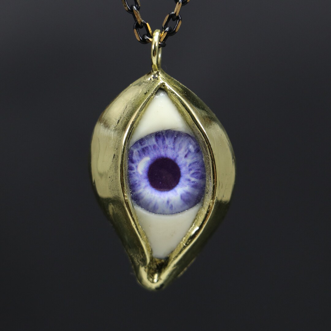 Awakening Eye Pendant, Blue Eye Necklace, Eye Jewelry, Doll Eye ...
