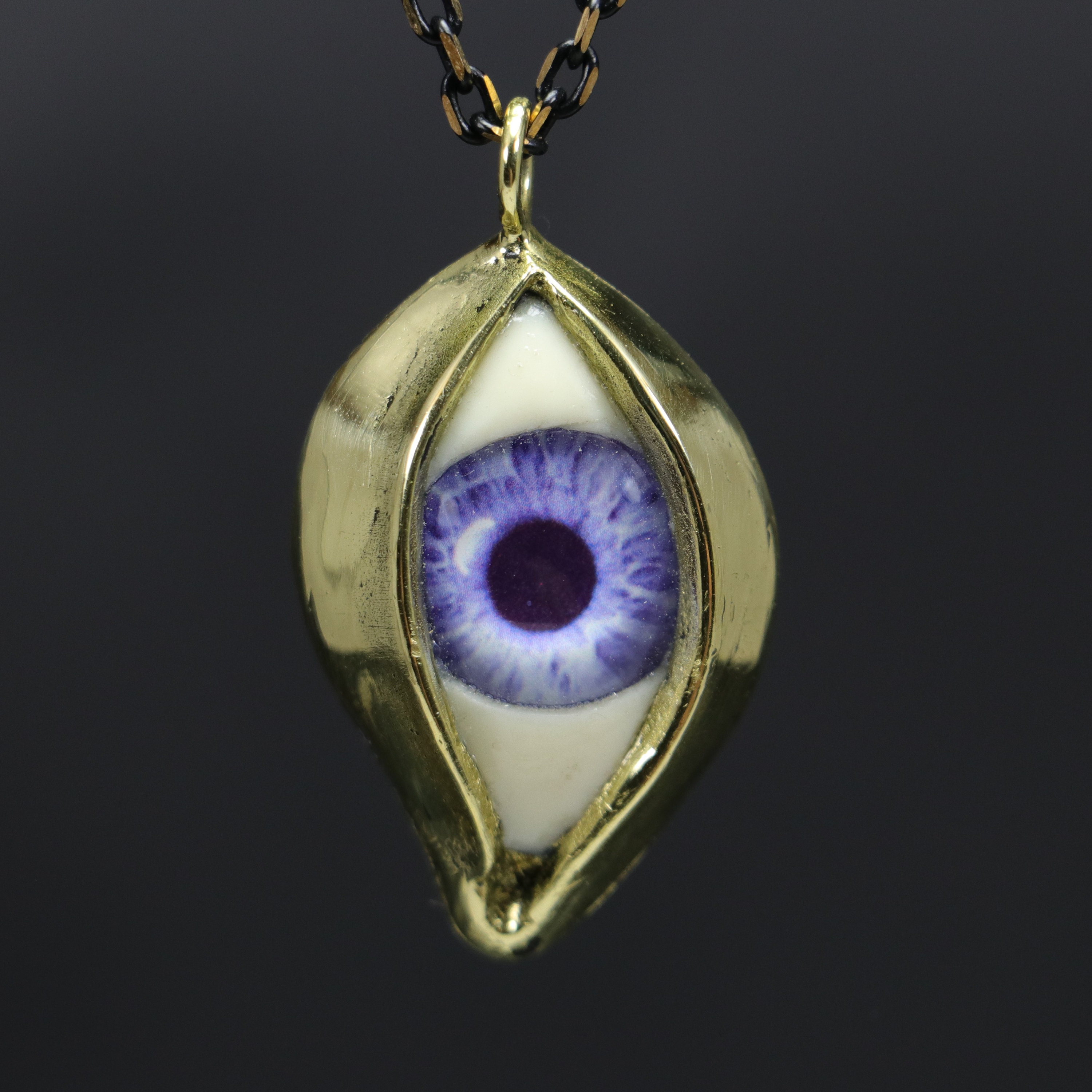 Awakening Eye Pendant, Blue Eye Necklace, Eye Jewelry, Doll Eye ...