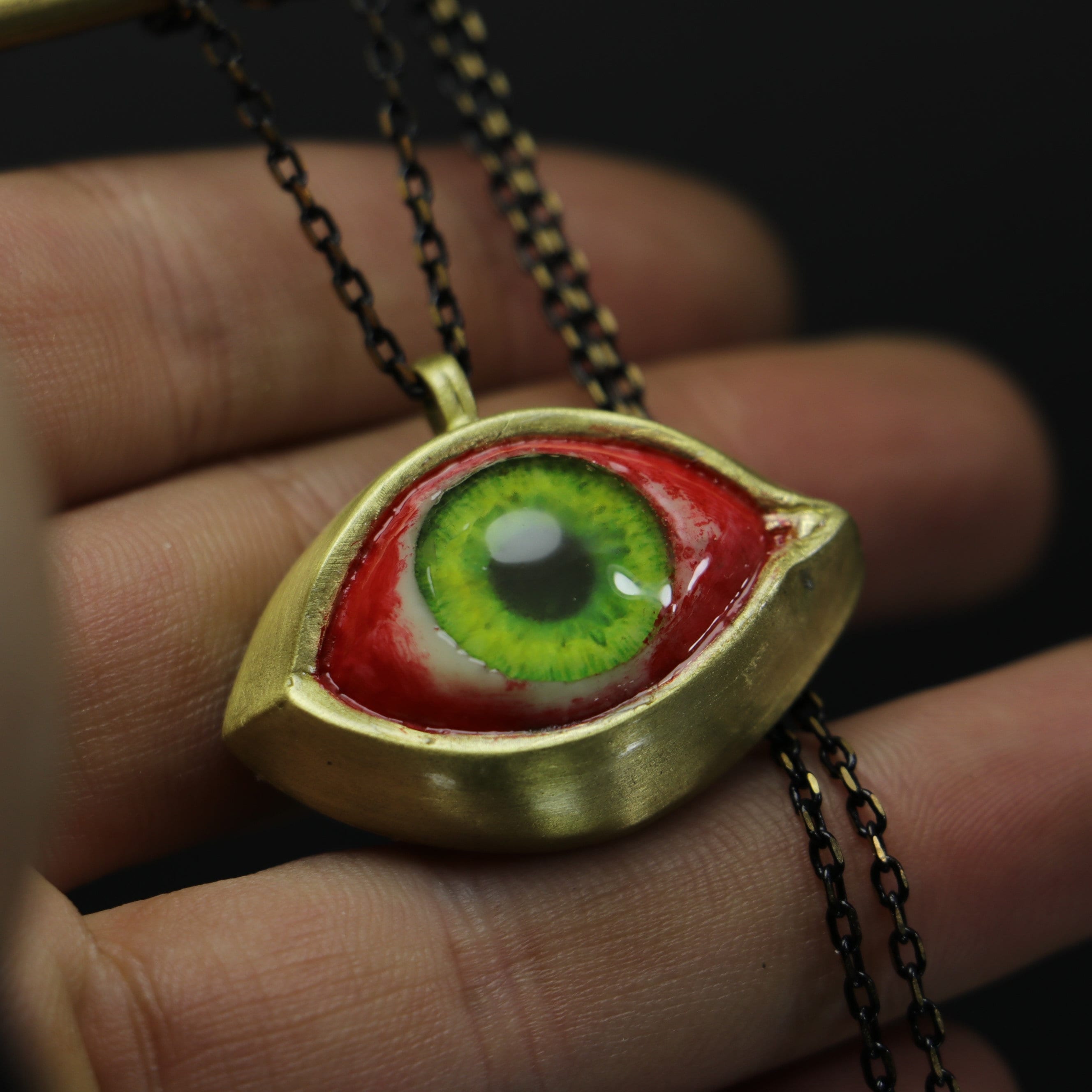 Green Eye Necklace, Gifts for Women, Eye Jewelry , Green Eye Pendant ...