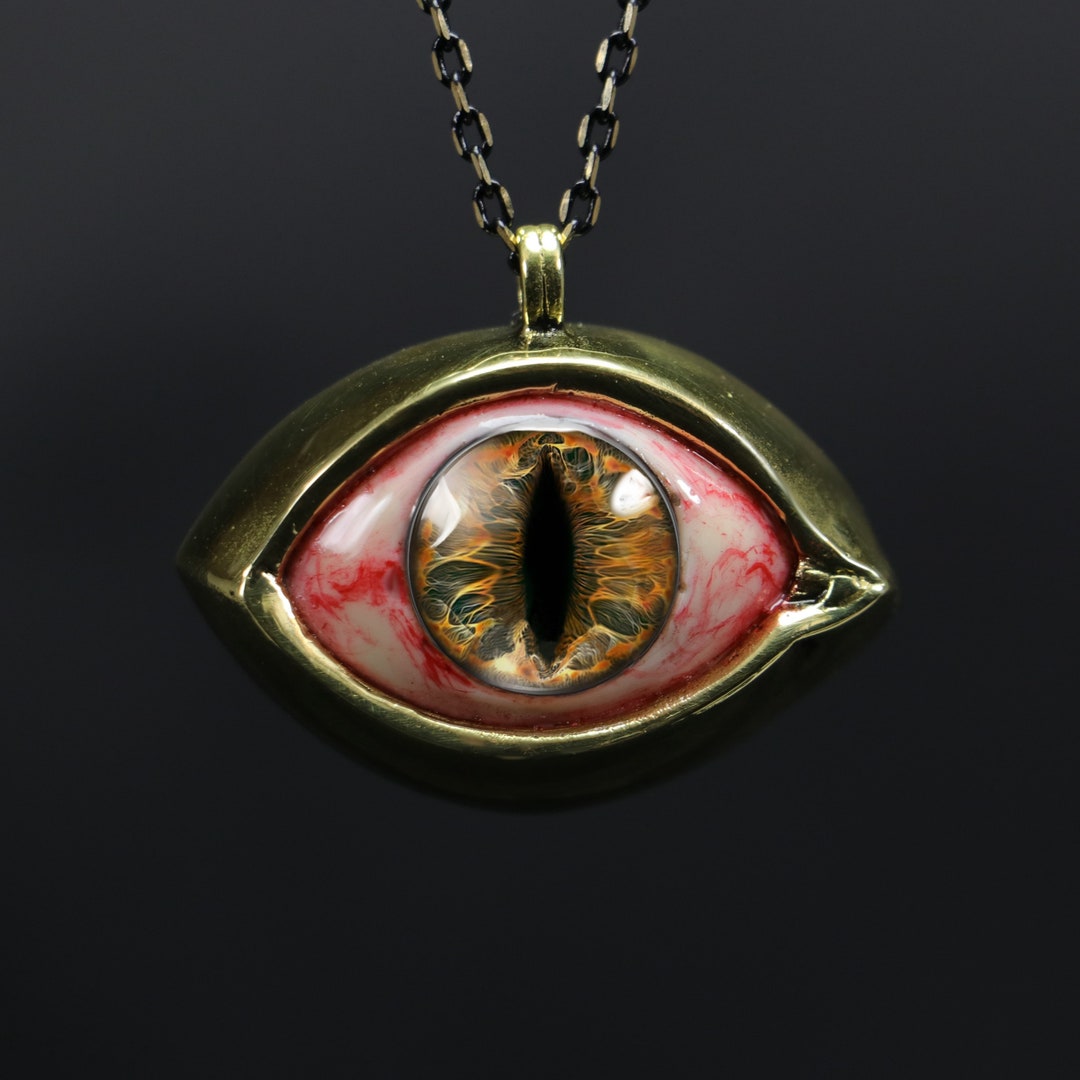 Realistic Cat Eye Pendant, Animal Eyes Necklace, Handmade Animal Eyes ...