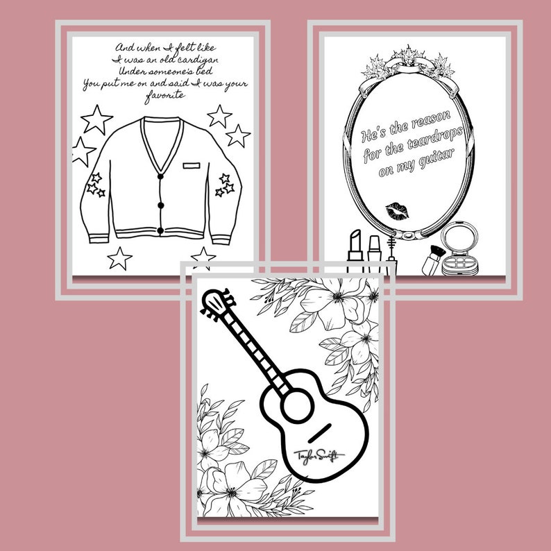 Taylor Swift Coloring Pages, Taylor Swift Printable Coloring Pages ...