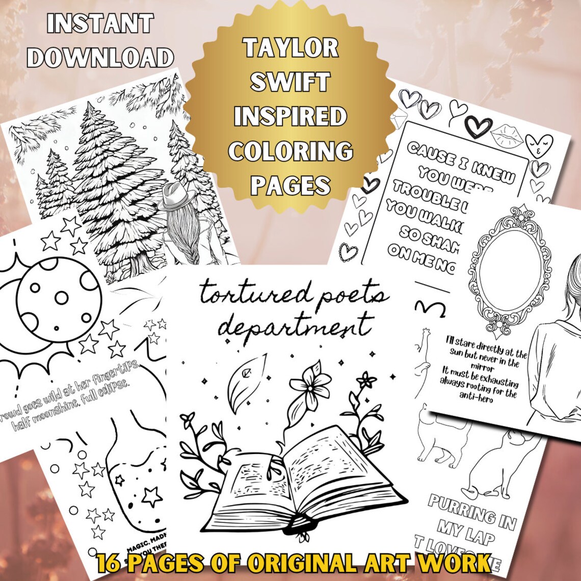 Taylor Swift Coloring Pages, Taylor Swift Printable Coloring Pages ...