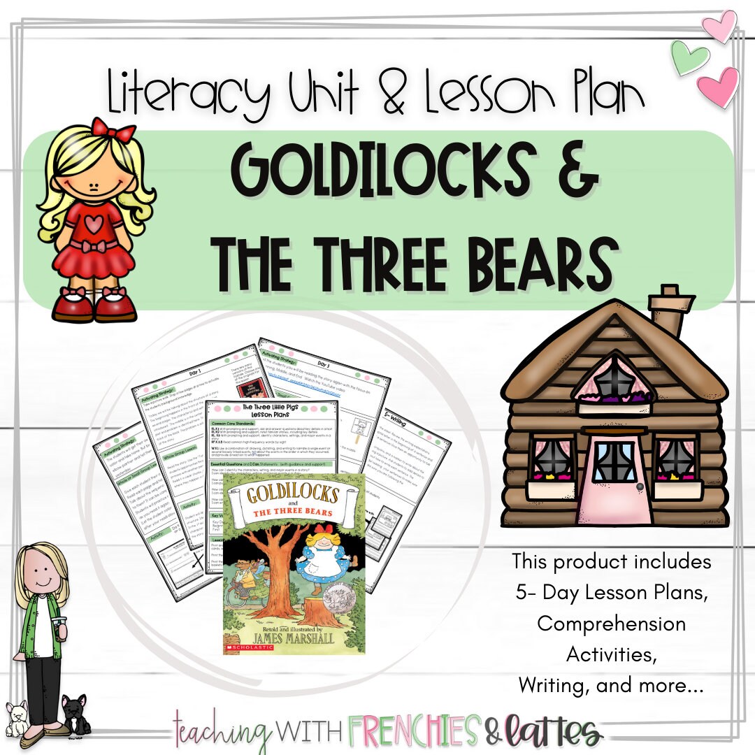 Goldilocks and the Three Bears Literacy Unit - Etsy