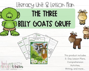 The Three Billy Goats Gruff- Retelling Story Props and Sequencing ...