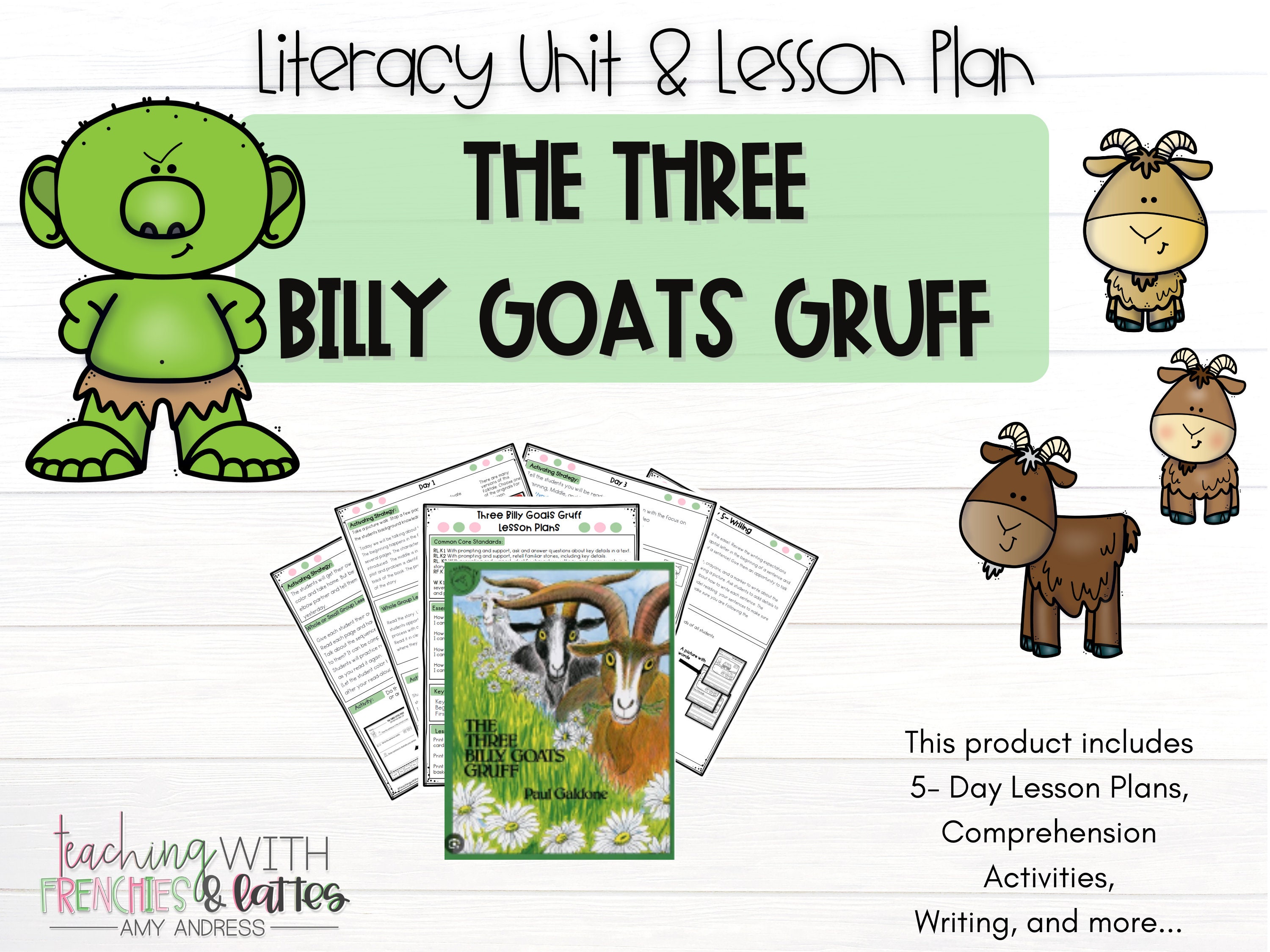 The Three Billy Goats Gruff Literacy Unit - Etsy