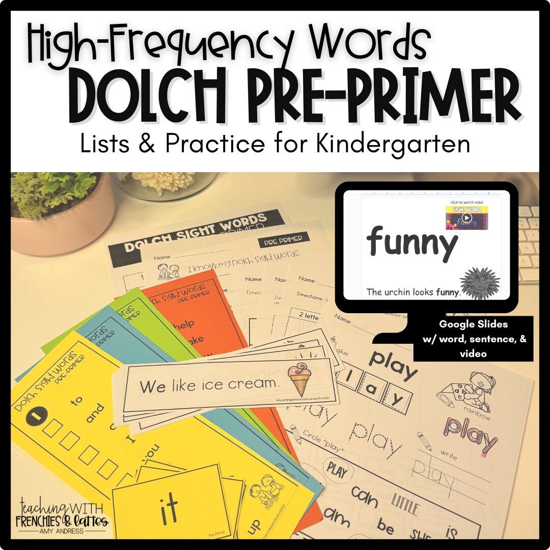 High-frequency Sight Word List and Practice Worksheets- Dolch Pre ...