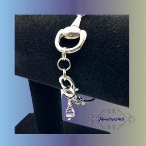 Horse Vibes Chain Bracelet. Snaffle Bit Charm With Stainless Steel ...