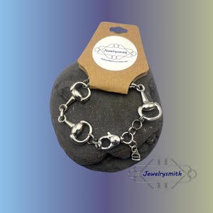 Horse Vibes Chain Bracelet. Snaffle Bit Charm With Stainless Steel ...