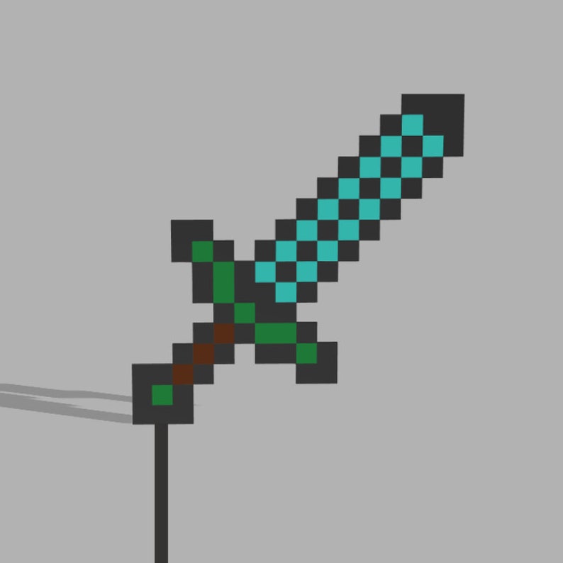 Minecraft Sword Cake Topper - Etsy