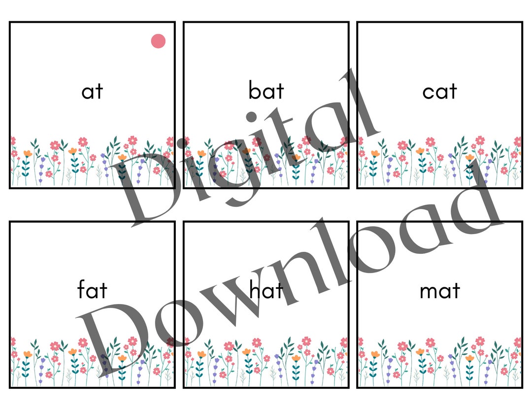 Montessori Rhyme Cards - Etsy