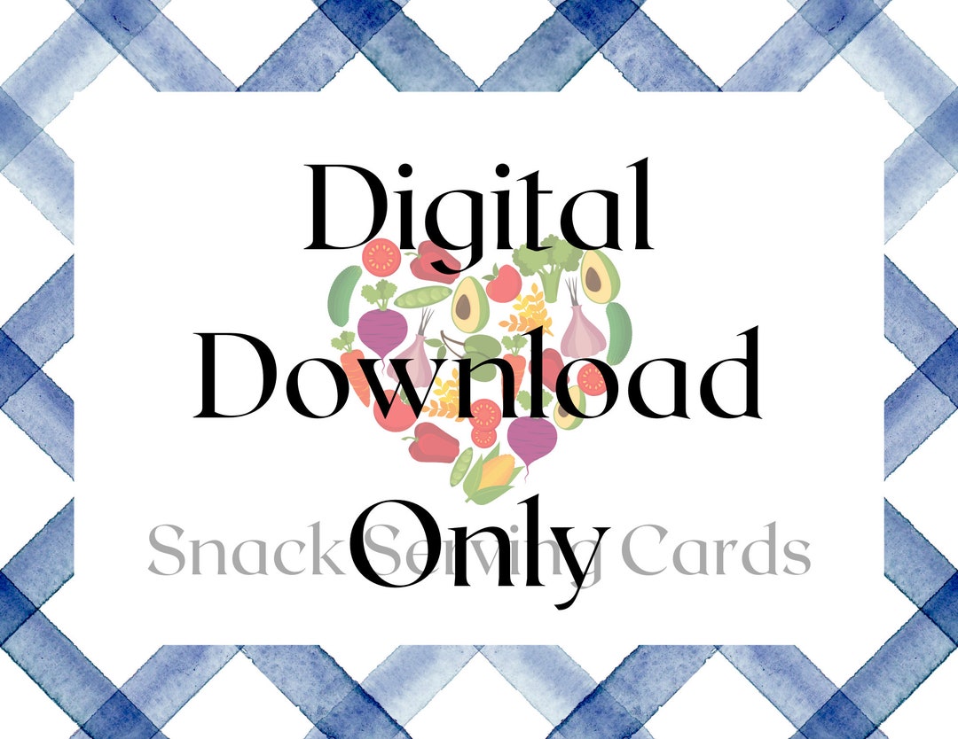 Snack Serving Cards Starter Set (digital Download) - Etsy