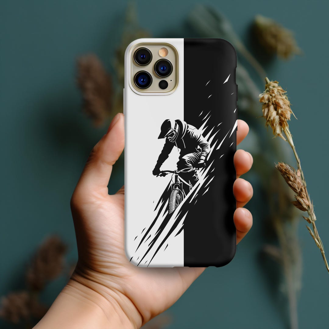 Bike Rider 01 Black and White Design, Biking Phone Cases, Bike Art Case ...