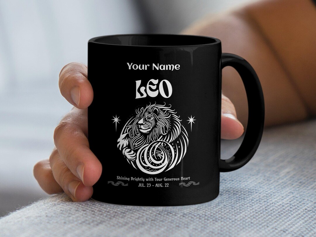 Personalized Zodiac Sign Black Ceramic Mug 11 Oz, Astrology Mug ...