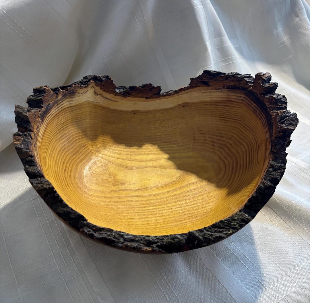 Live Edge 12 Inch Beautiful Mulberry Hand Turned Bowl - Etsy