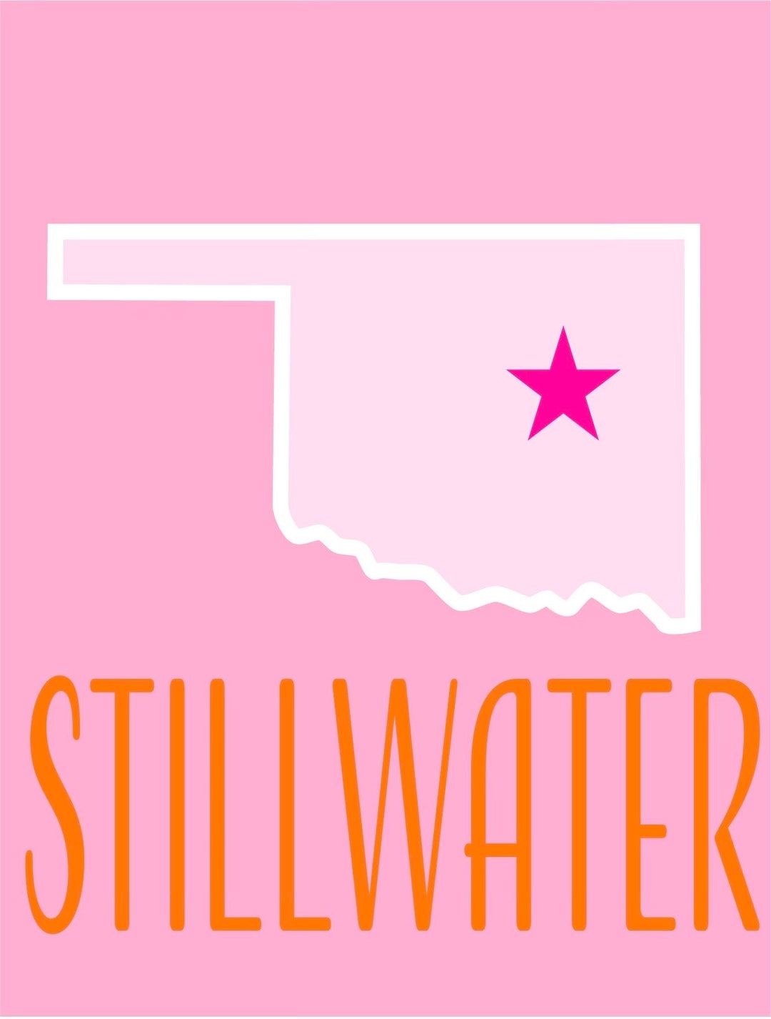 Custom State Prints Preppy Wall Art -college Town, Sorority Room Decor ...